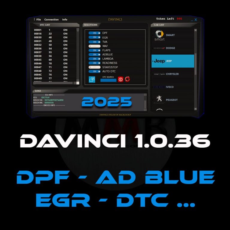 Davinci 1.0.36 - Diagnostic Auto | DPF, EGR, NOx, SCR - 2025